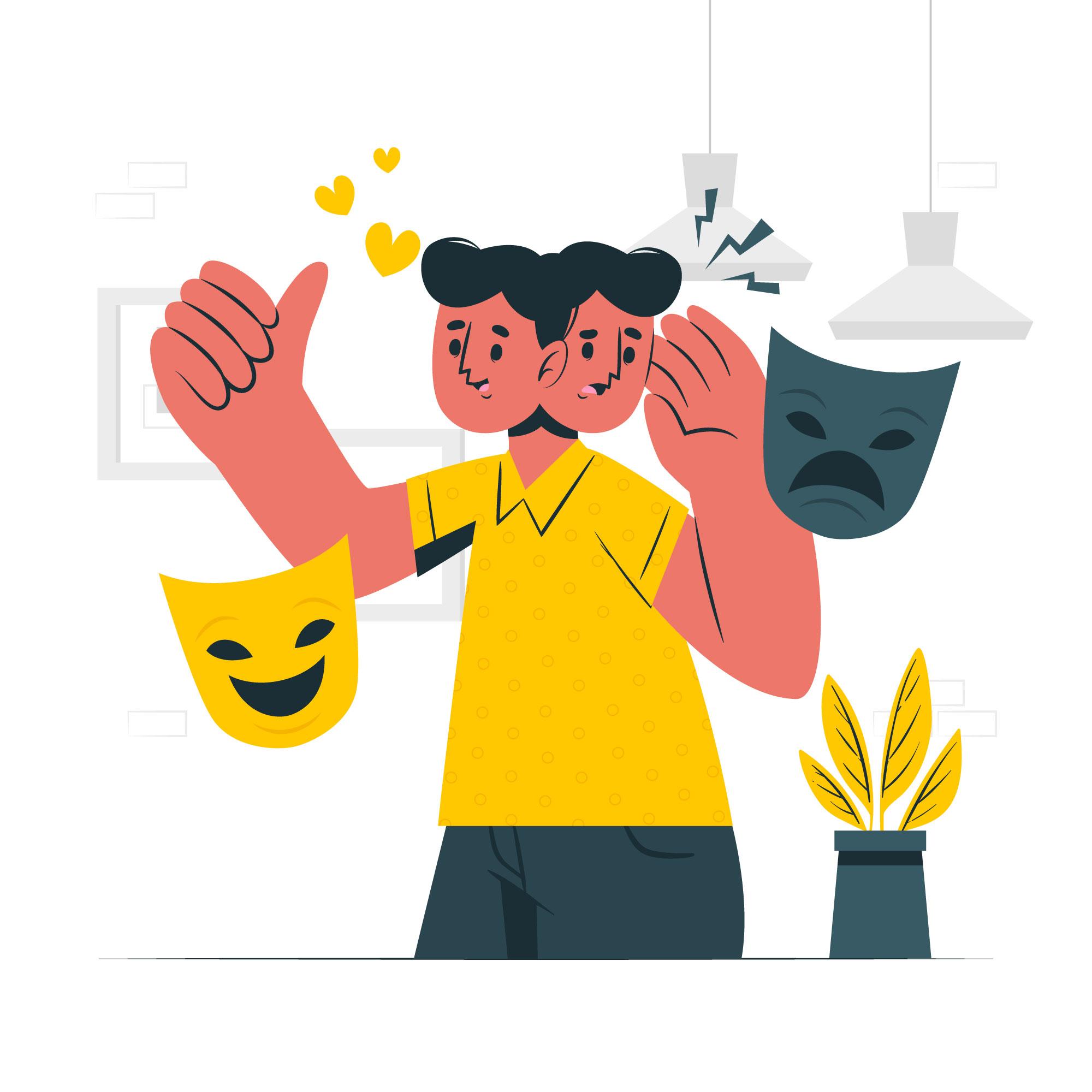 Bipolar Disorder Cartoon Bipolar Disorder, Vector & Photo (Free Trial)